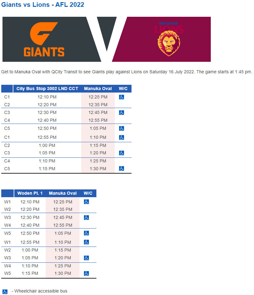 Manuka Oval Chartered Buses - Manuka Oval